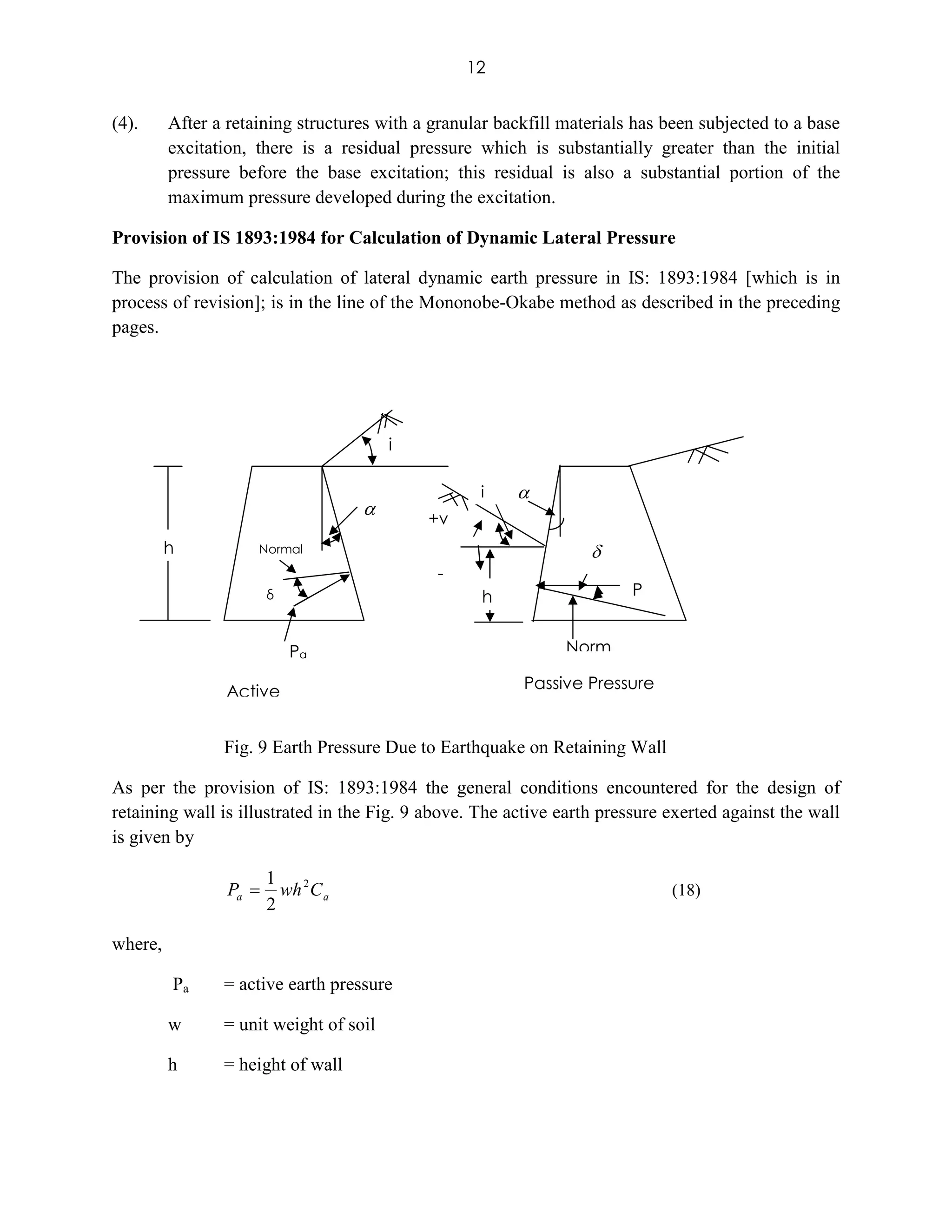 Seismic design and construction of retaining wall | PDF
