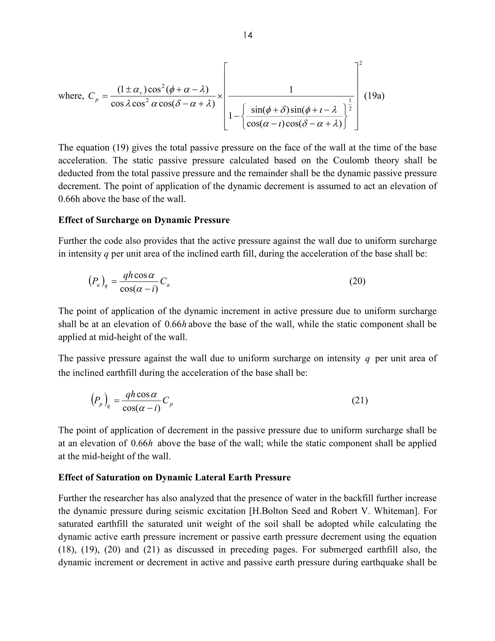 Seismic design and construction of retaining wall | PDF