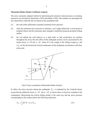 Seismic design and construction of retaining wall | PDF
