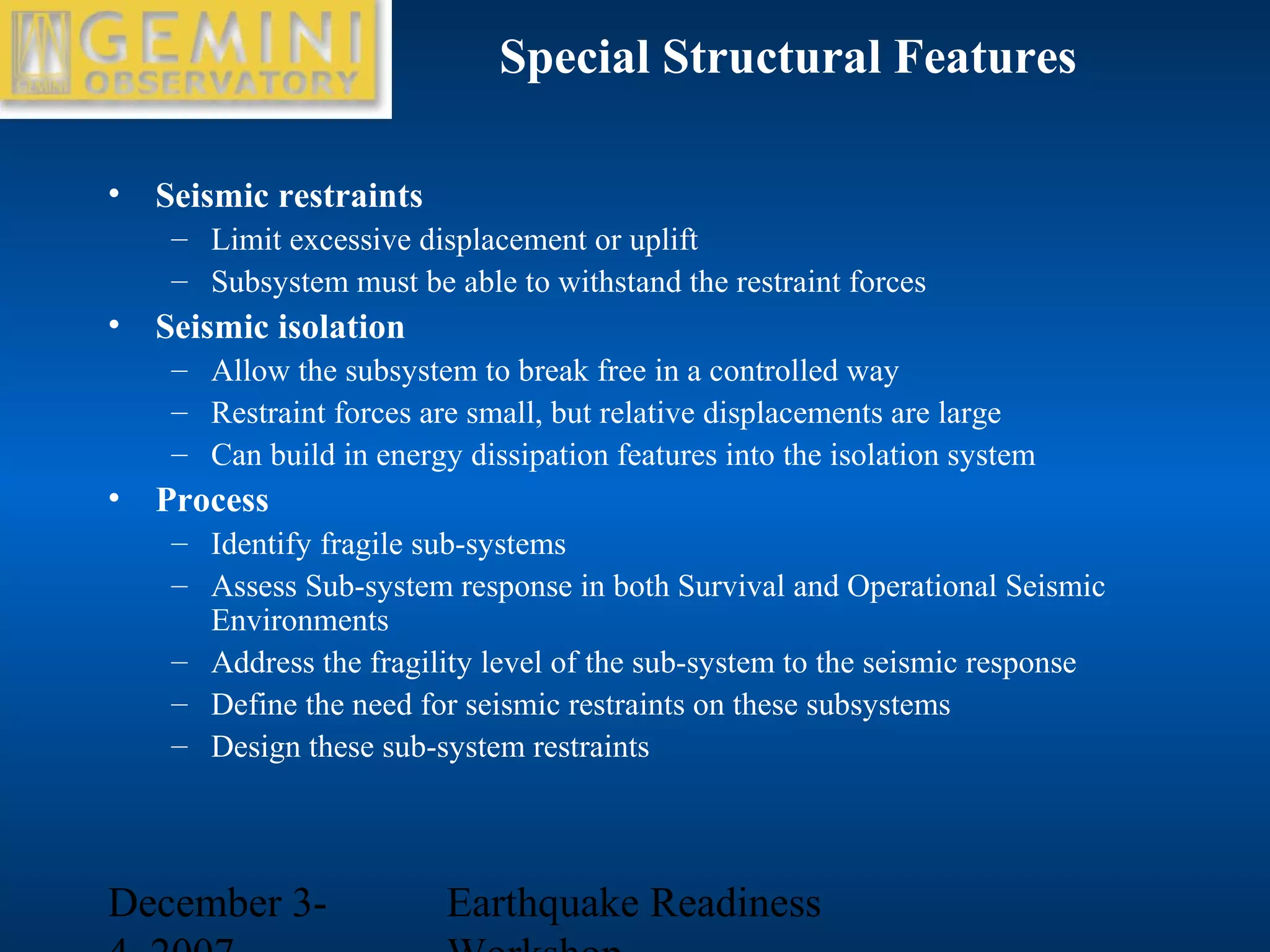 Seismic design considerations mike sheehan | PPT