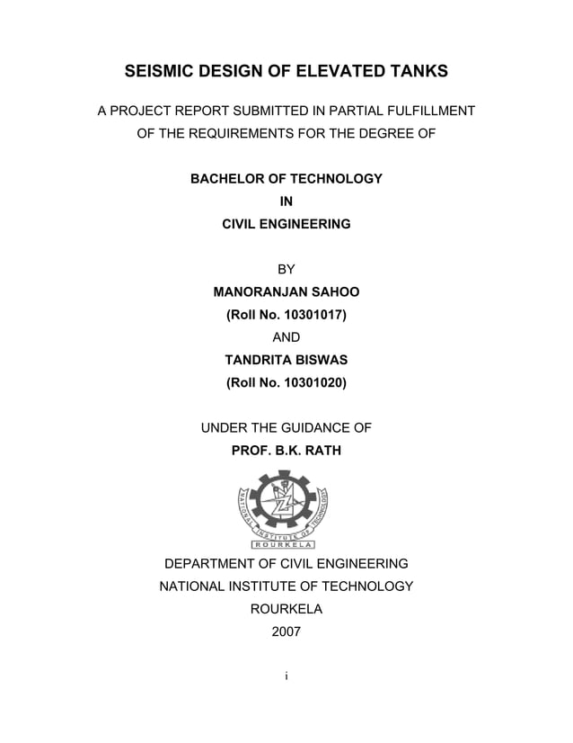 Seismic design of_elevated_tanks | PDF | Civil Engineering Industry ...