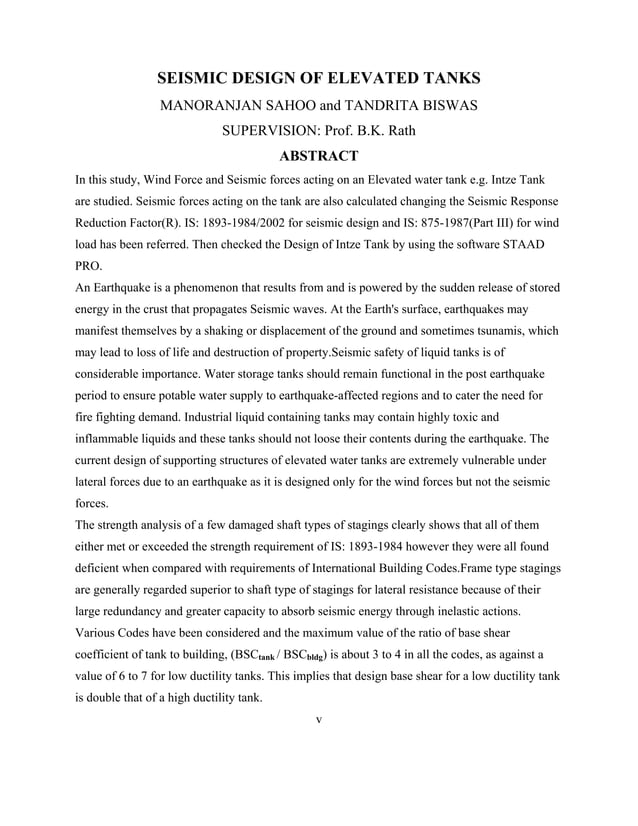 Seismic design of_elevated_tanks | PDF | Civil Engineering Industry ...