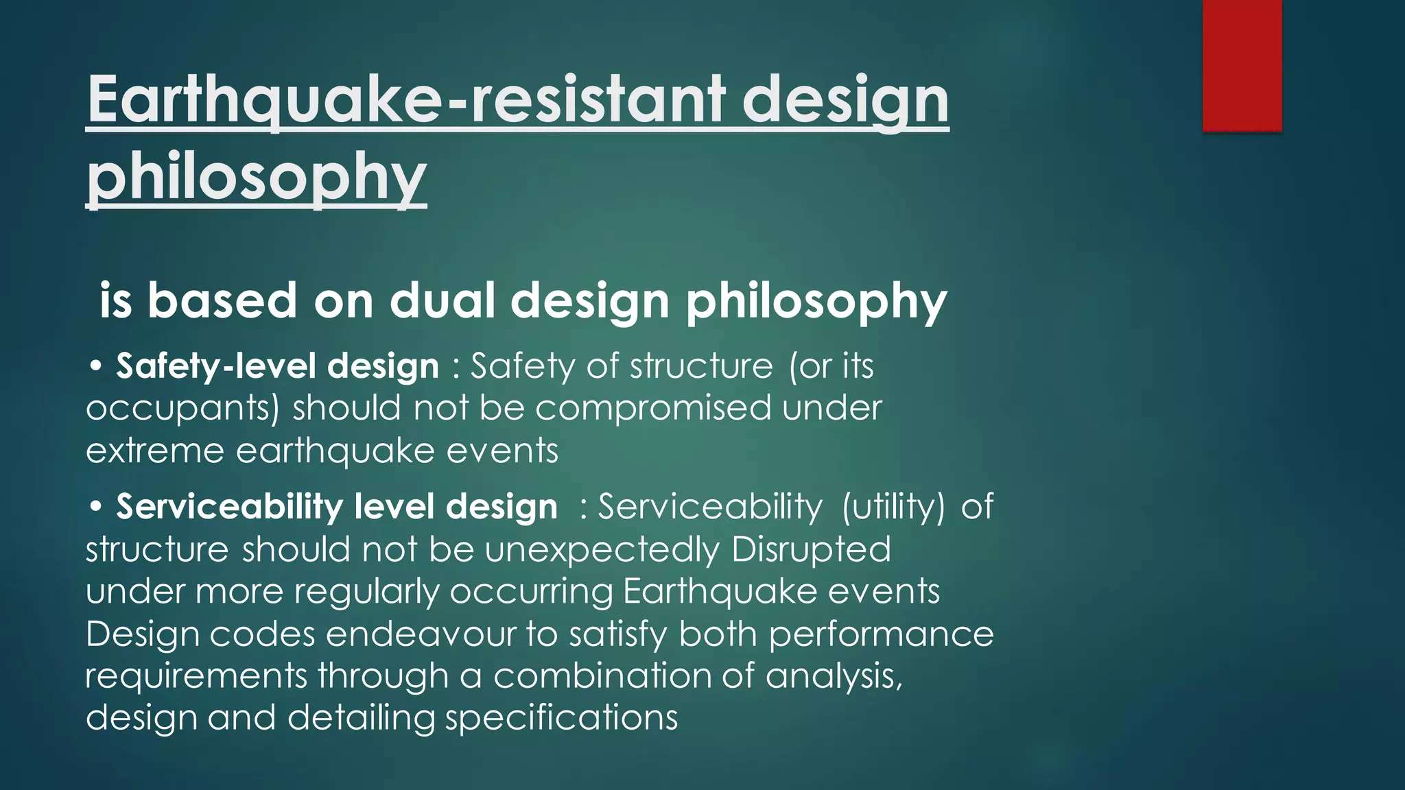 Seismic design philosophy | PDF