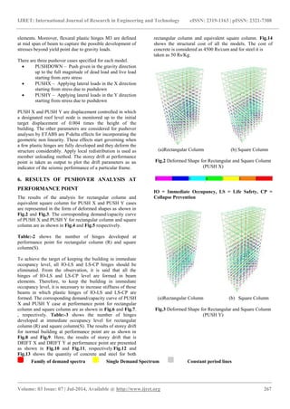 Seismic evelution of rc space frame with rectangular and equivalent ...