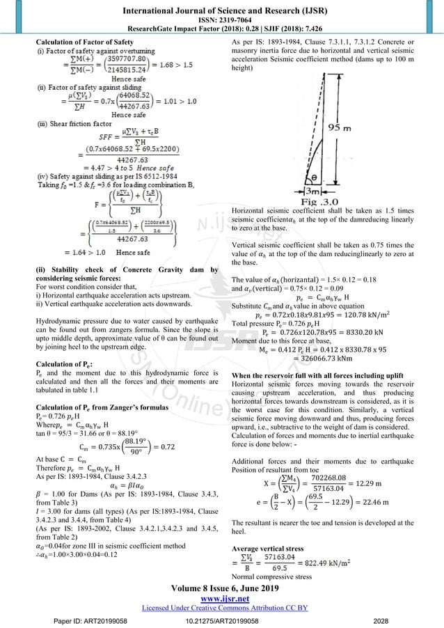 Seismic Forces and Stability Analysis of Gravity Dam.pdf | Geology ...