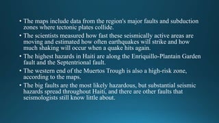 Seismic hazard maps for haiti | PPTX