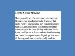 Seismic hazards lecture | PPTX