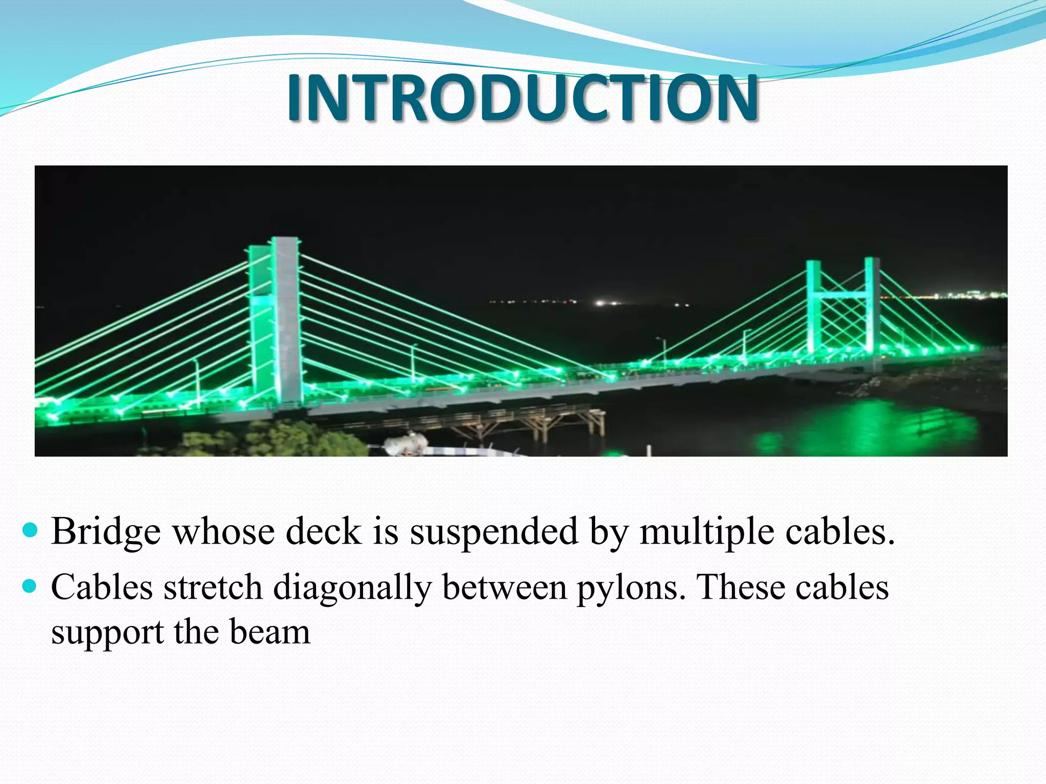 Seismic indicator & vibration controller cable stayed bridge | PPTX