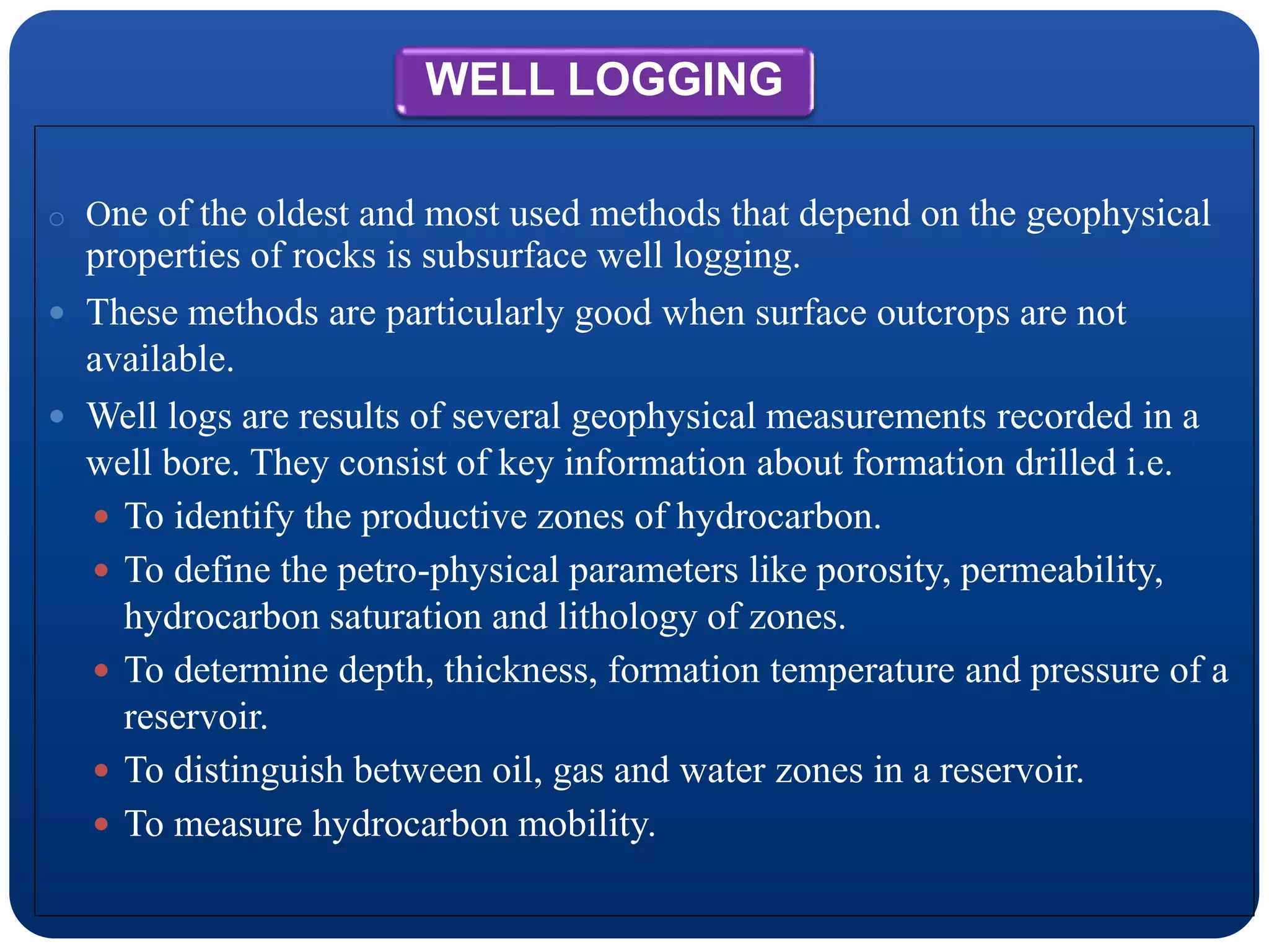 Seismic interpretation and well logging techniques | PPTX