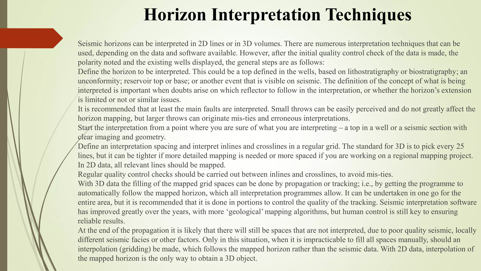 Seismic interpretation work flow final ppt | PPTX