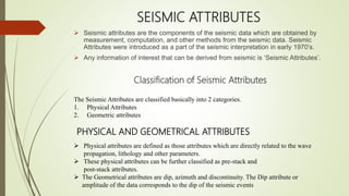 Seismic interpretation work flow final ppt | PPTX