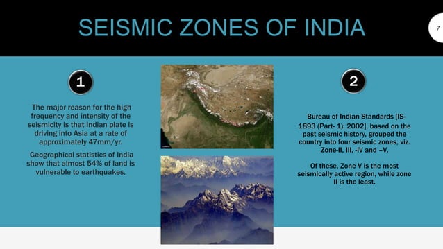 Seismicity in india & seismic zonation map | PPT
