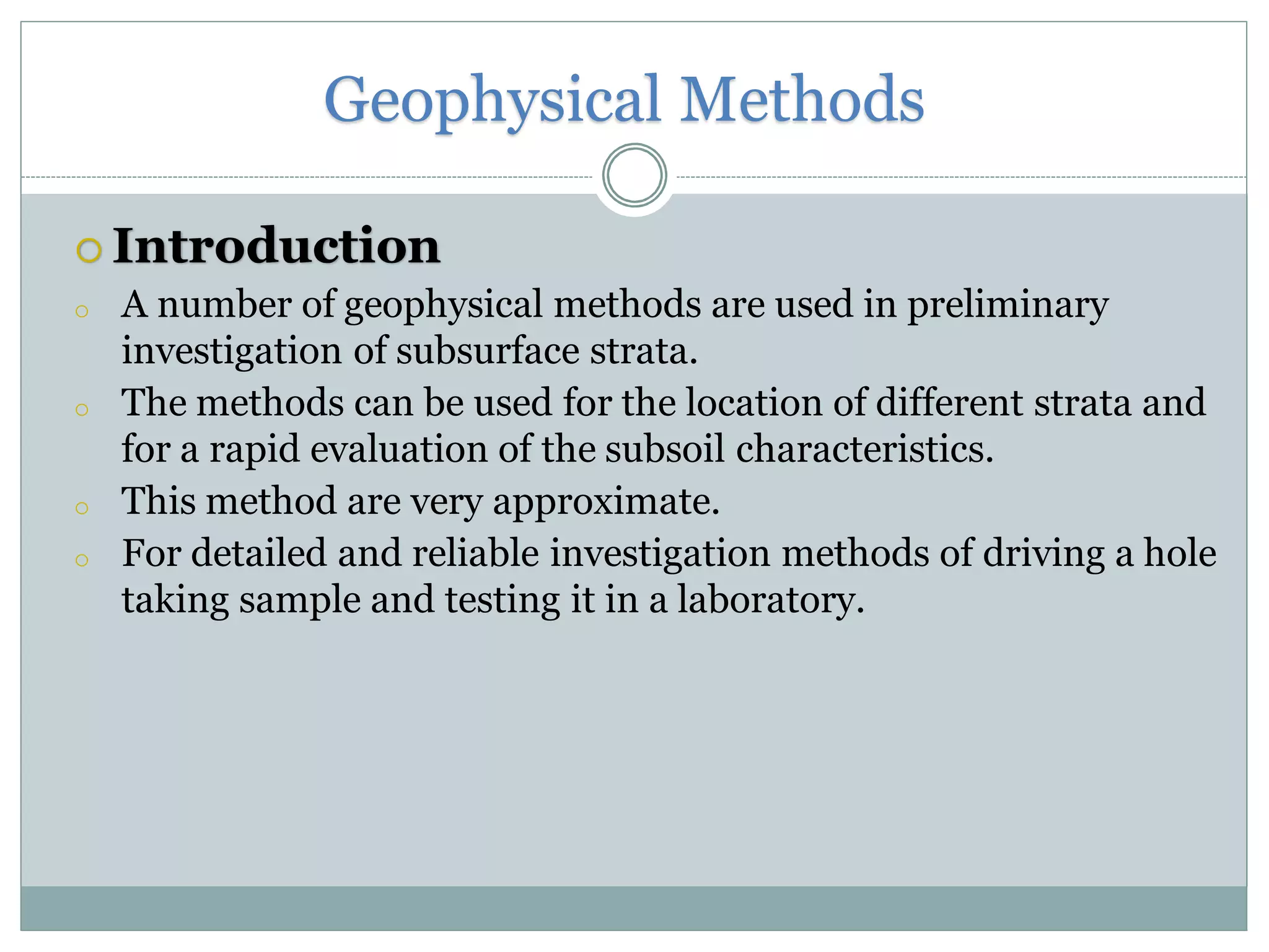 Seismic method soil exploration | PDF