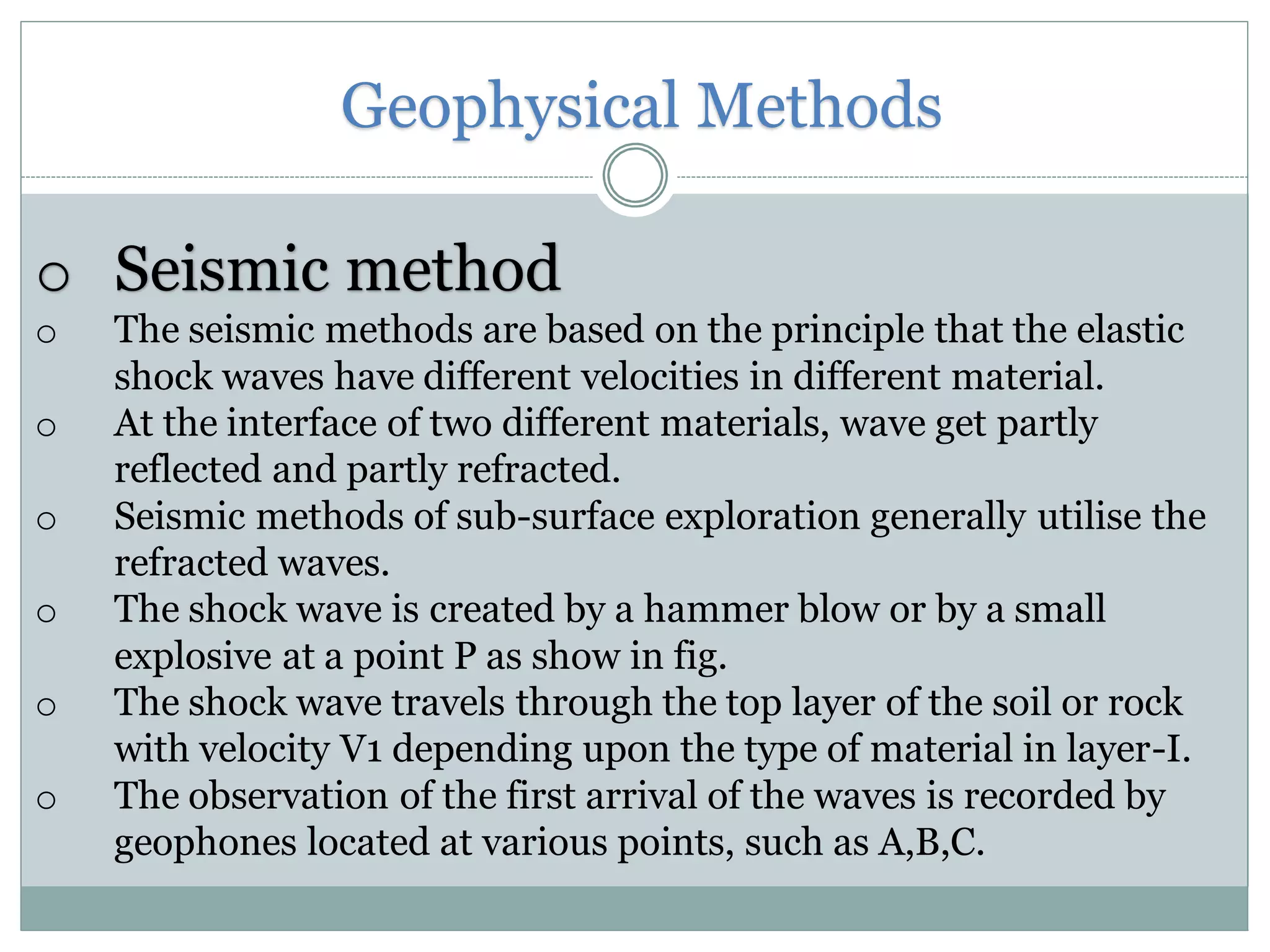 Seismic method soil exploration | PDF