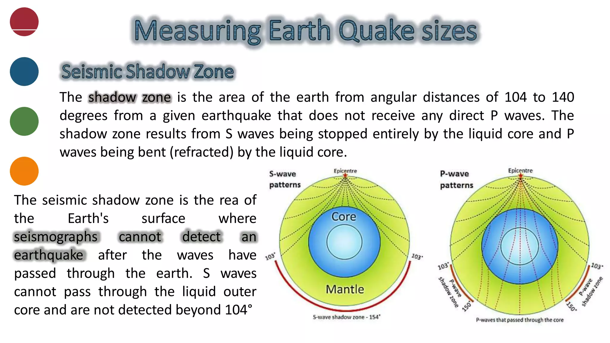 Seismic motions, Measuring earth quake sizes | PPTX