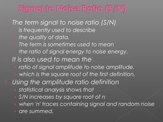 Seismic noises | PPT