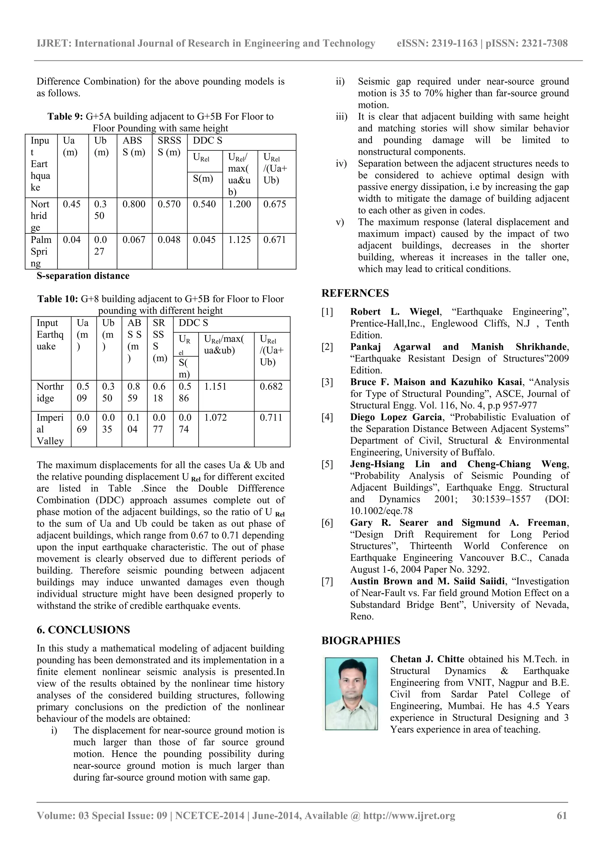 Seismic pounding between adjacent building | PDF