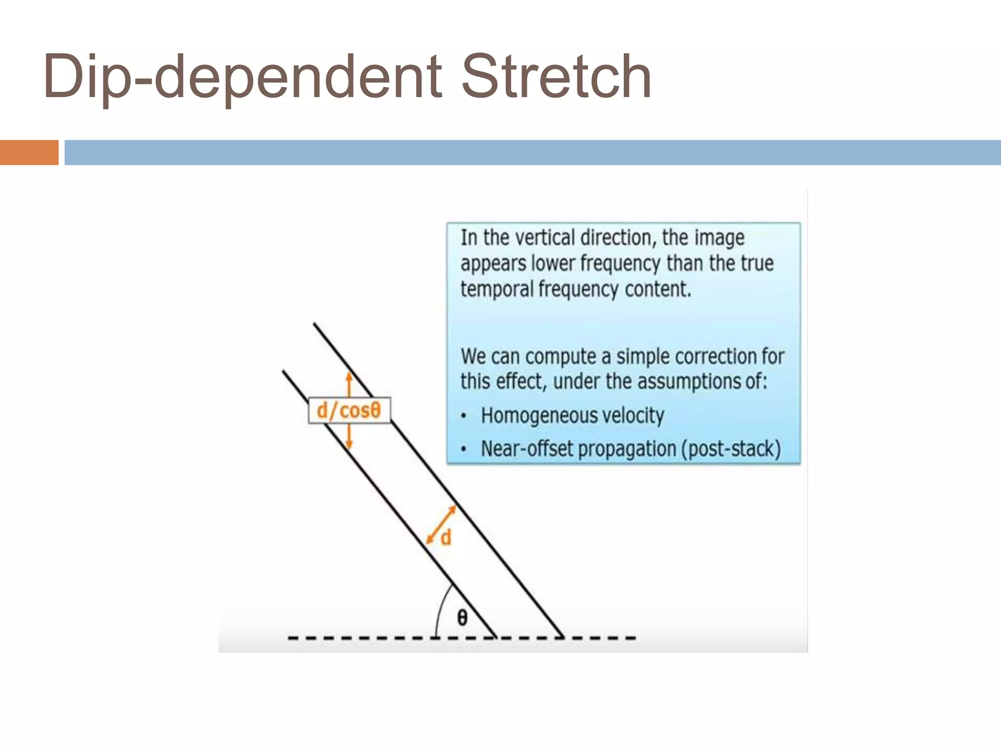 Seismic presentation for Dip correction for convolution modelling ...