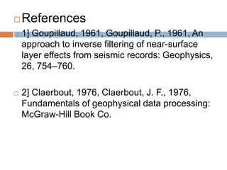 Seismic presentation for Dip correction for convolution modelling ...