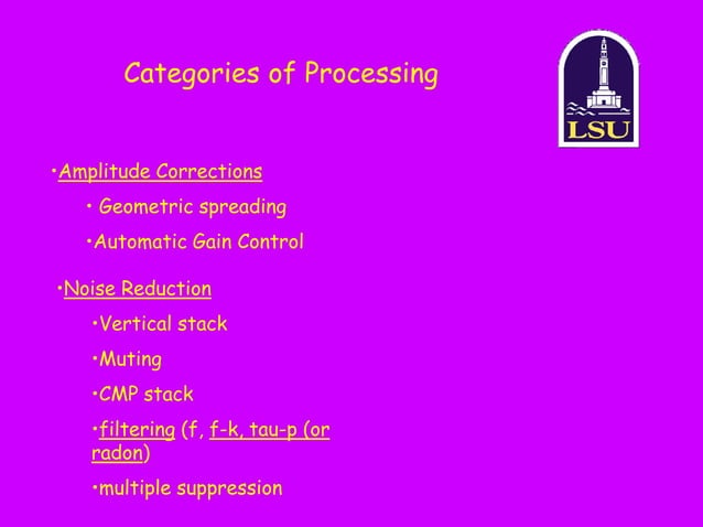 Seismic Processing.ppt | Physics | Science