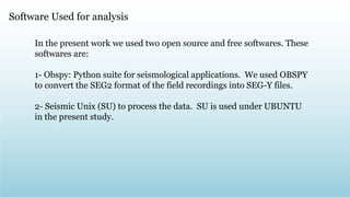 Seismic reflection at lang kawi | PPT