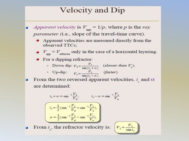 Seismic refraction method lec22 | PPTX