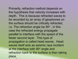Seismic refraction method lecture 21 | PPTX