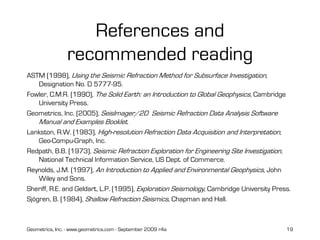 Seismic refractionsurveying r4a | PDF