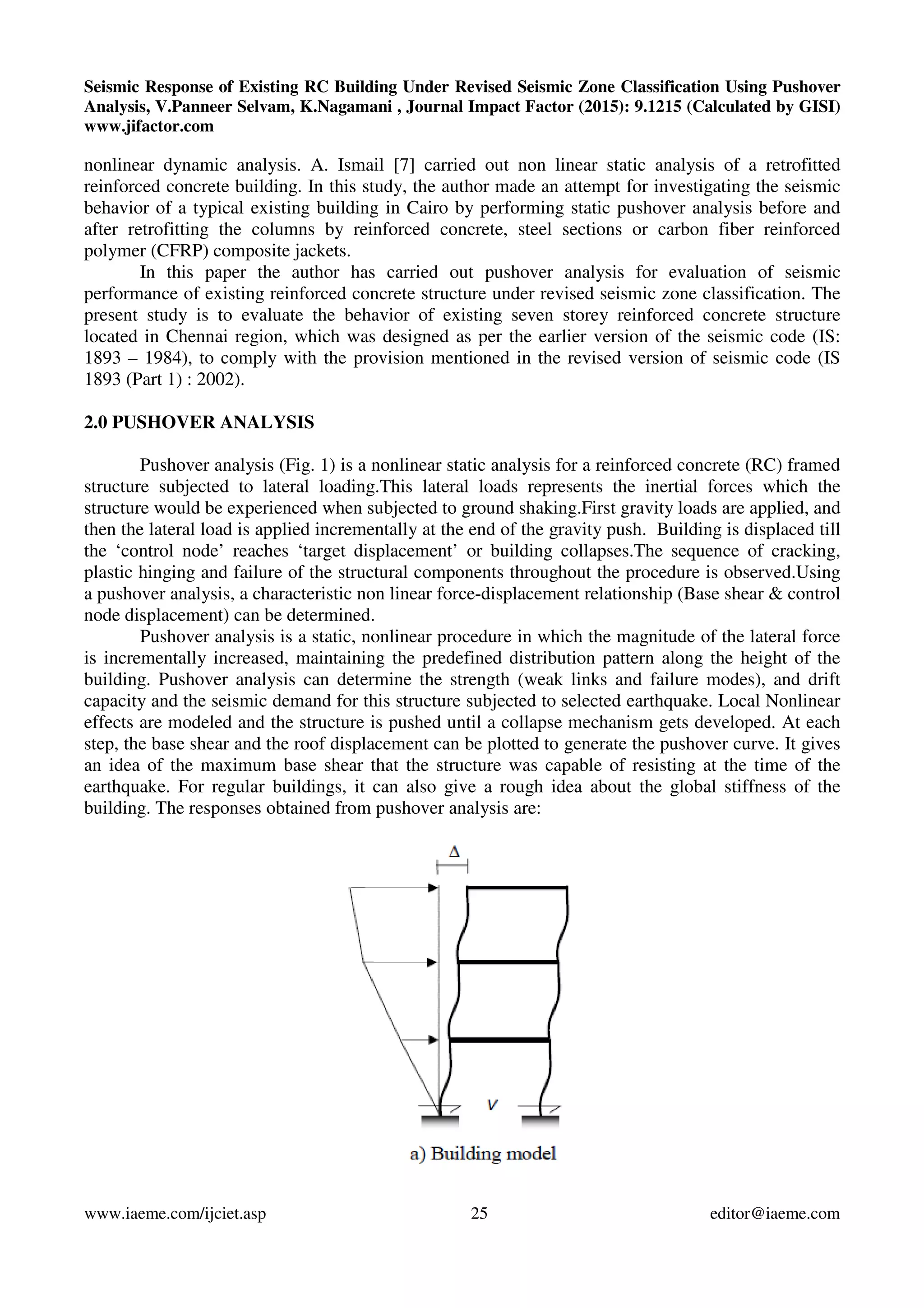 Seismic response of existing rc building under revised seismic zone classification using ...