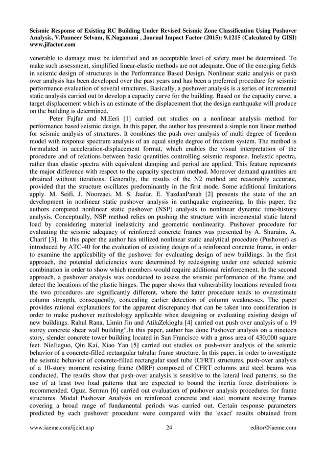 Seismic response of existing rc building under revised seismic zone classification using ...