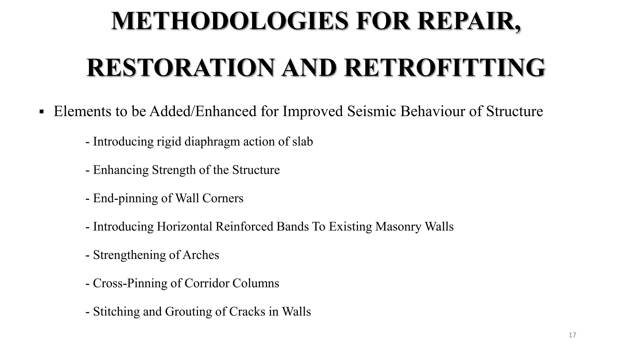 Seismic retrofitting of heritage building- case study | PPTX