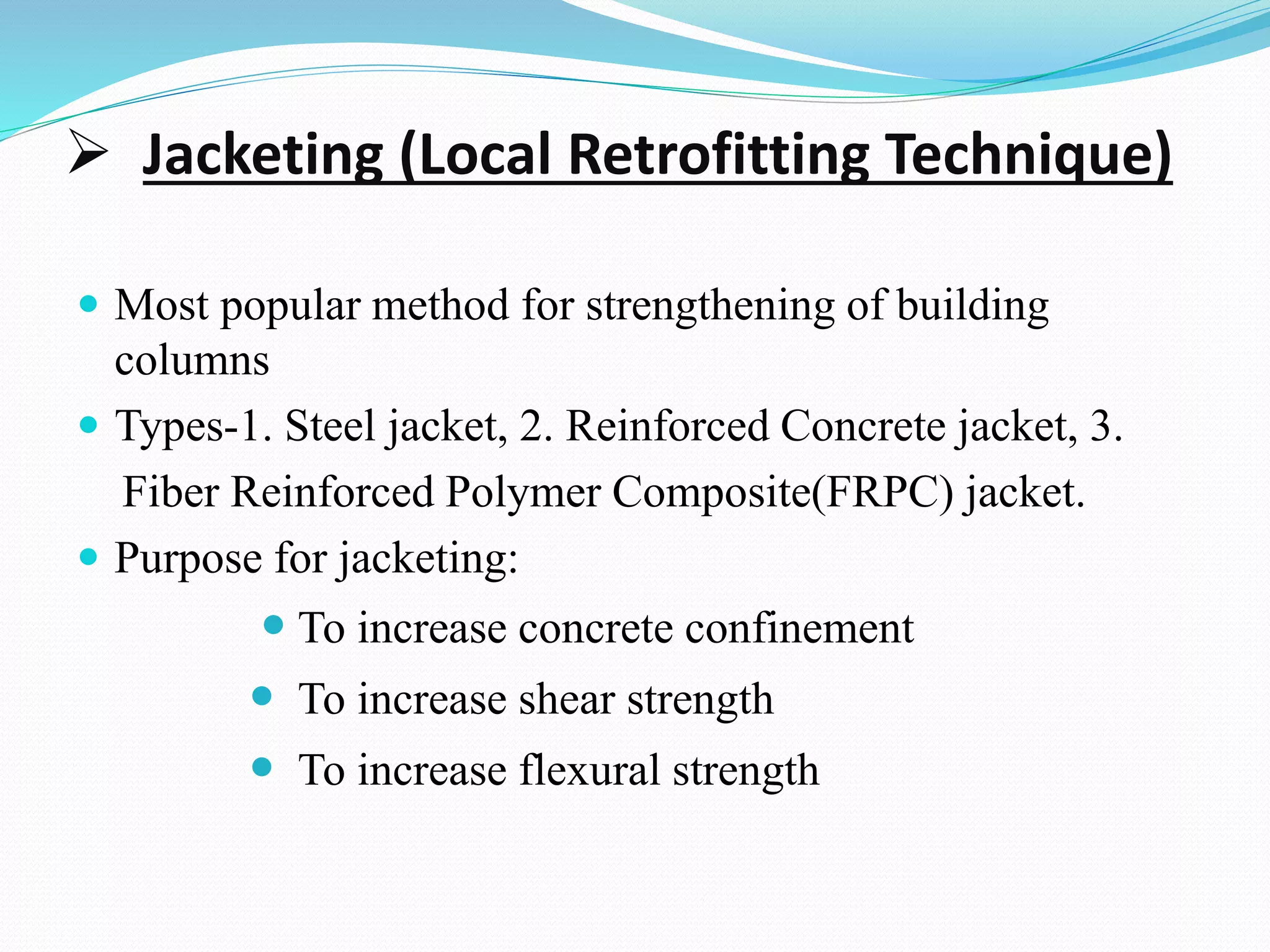 Seismic retrofitting techniques of rcc | PPTX