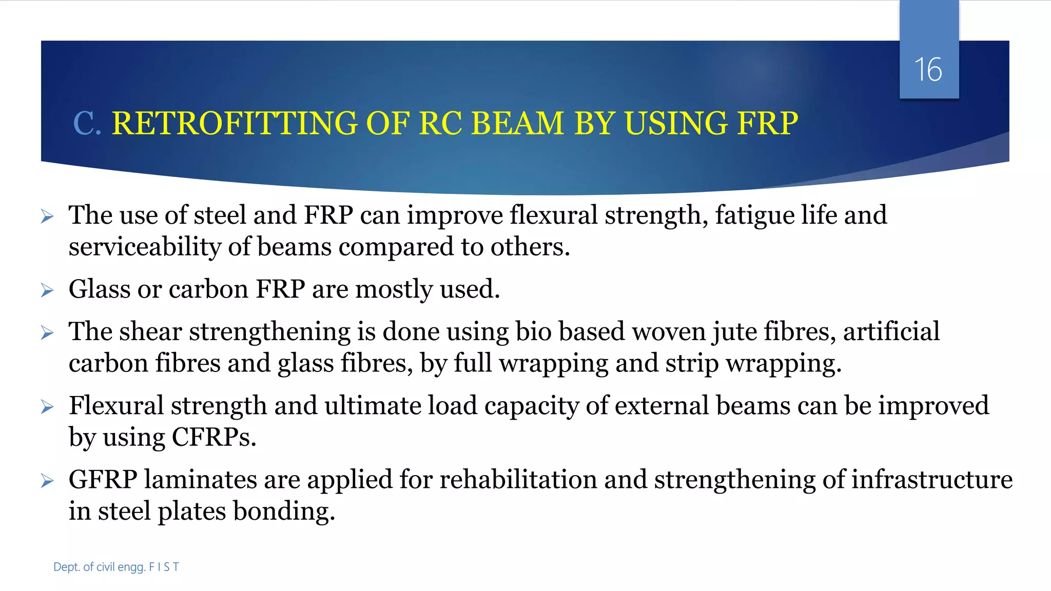 Seismic retrofitting using fiber reinforced polymer (frp | PPTX