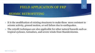 Seismic retrofitting using fiber reinforced polymer (frp | PPTX