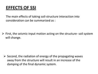 Seismic ssi effects and liquification | PPTX