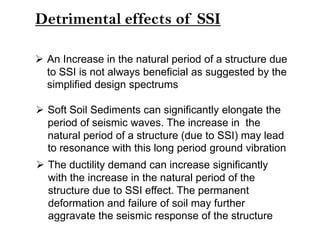 Seismic ssi effects and liquification | PPT