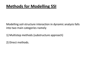 Seismic ssi effects and liquification | PPT