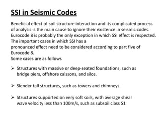 Seismic ssi effects and liquification | PPTX
