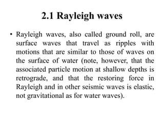 Rayleigh Wave Equation