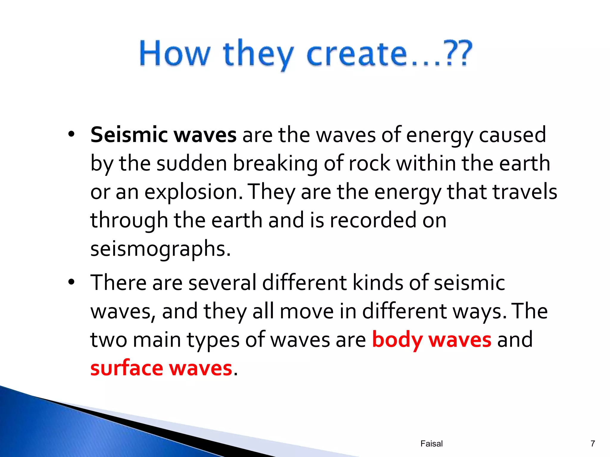 Seismic waves | PPTX