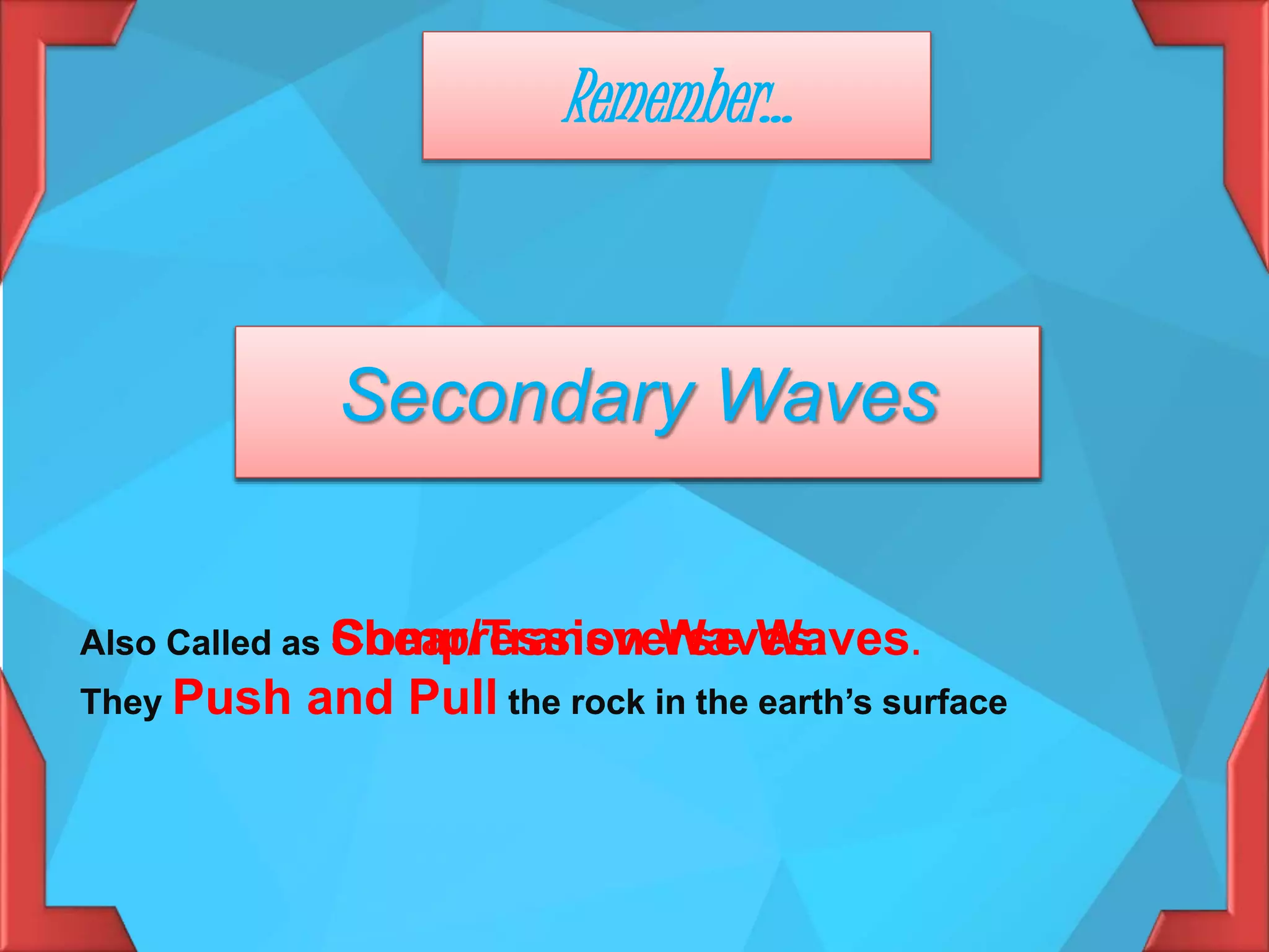 Seismic waves (Grade 10) | PPTX