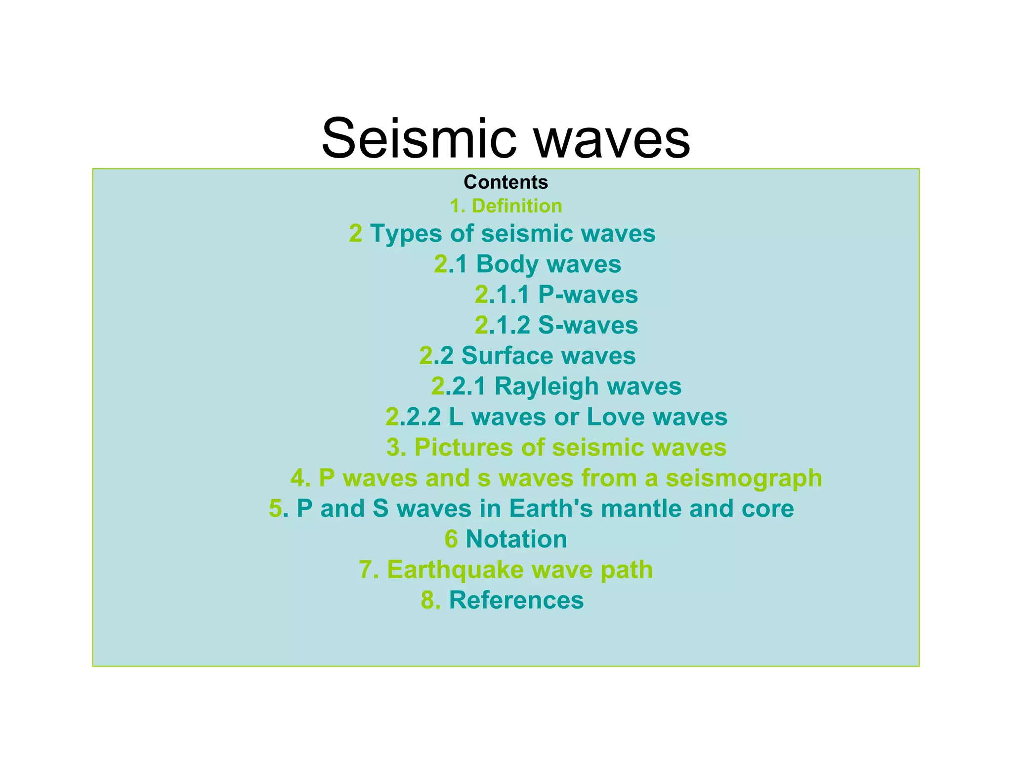 Seismic waves assignment | PPT | Physics | Science