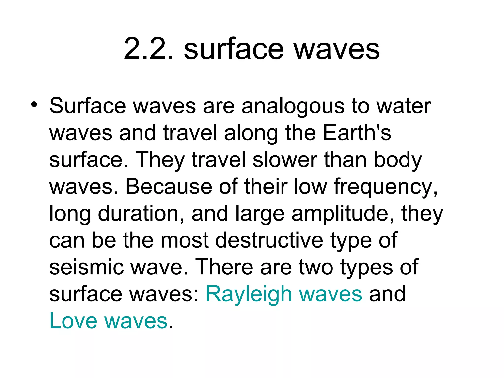 Seismic waves assignment | PPT | Physics | Science