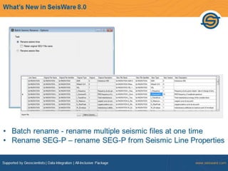 What's New SeisWare 8.0 | PPT