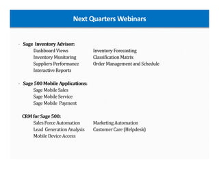 Sage Enterprise Intelligence for Sage 500 ERP | PDF