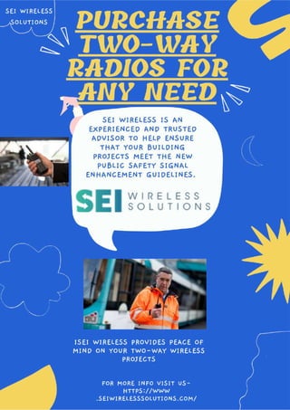 Two-Way Radio Communications in Seiwireless solutions | PDF ...