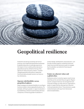 WEF/ McKinsey : Seizing the momentum to build resilience for a future ...