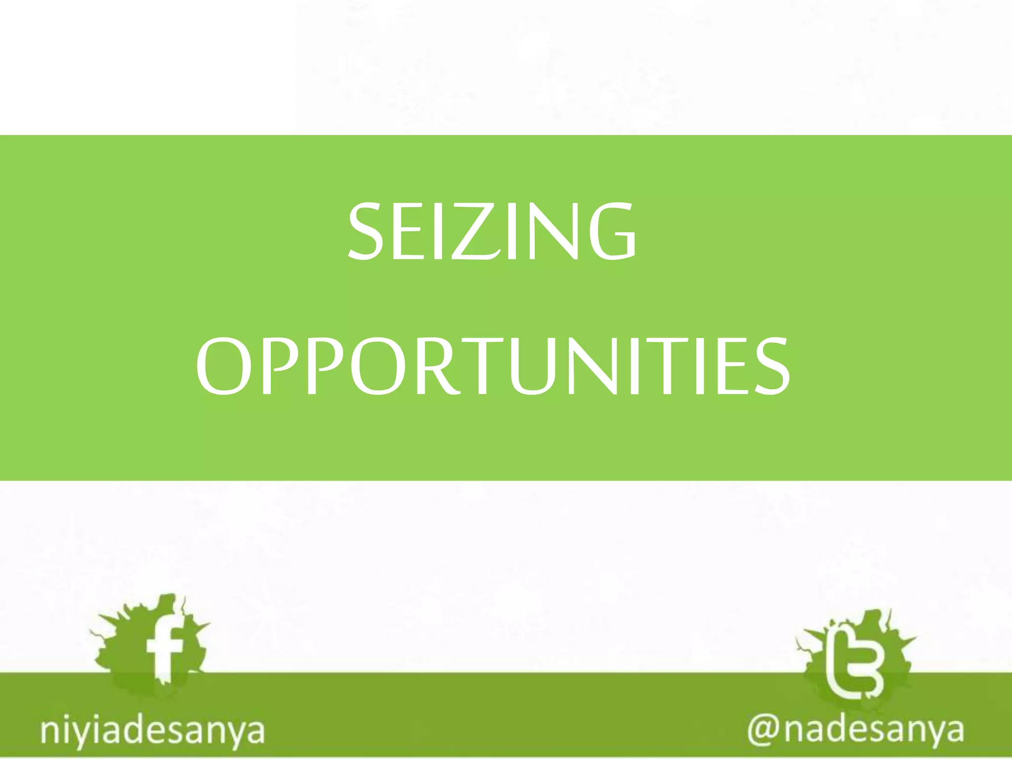 Seizing Opportunity | PPTX