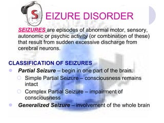Seizure | PPT | Brain and Nervous System Disorders | Diseases and ...
