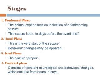 Seizure in animals | PPT